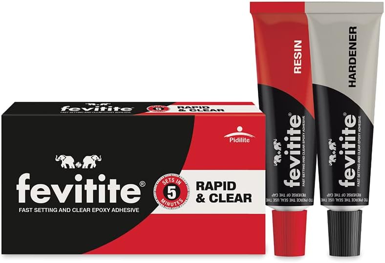 Pidilite FEVITITE RAPID AND CLEAR[90 GM]| Two Component (Resin and ...