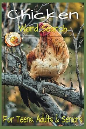 Chicken Word Search Puzzle Book: Word Searches with Easy to Read Print ...
