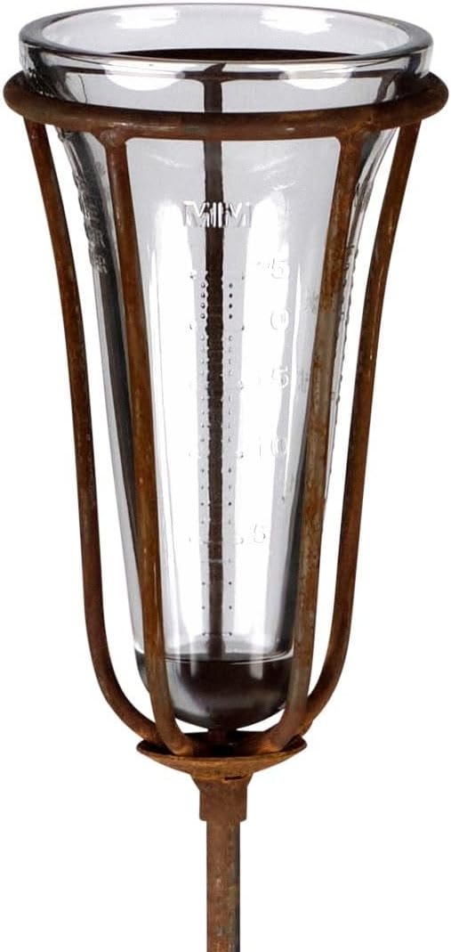 Regenmesser mit Erdspieß für den Garten – Niederschlagsmesser zum ...