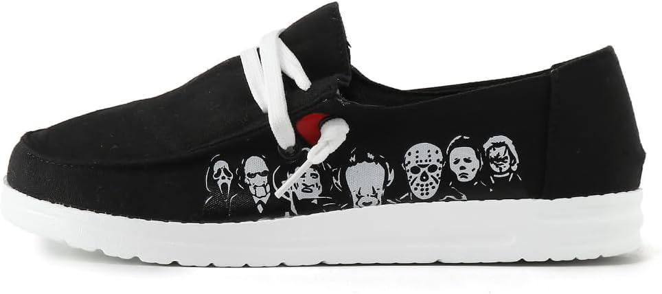 Amazon.com | TeoYes Women's Loafers with Cartoon Character Print Flat ...