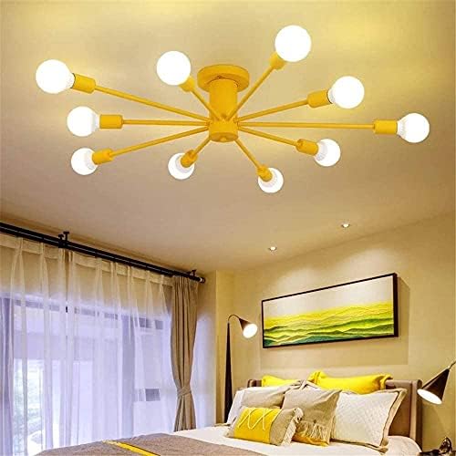 TONFON Creative Yellow Sun Shape Ceiling Light LED Flush Mount Ceiling ...