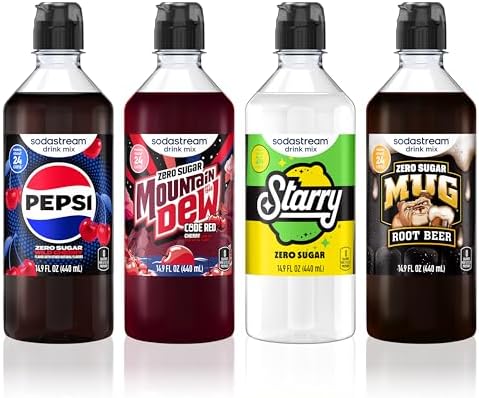 Amazon.com : Sodastream Pepsi Wild Cherry Zero, MTN Dew Code Red Zero ...