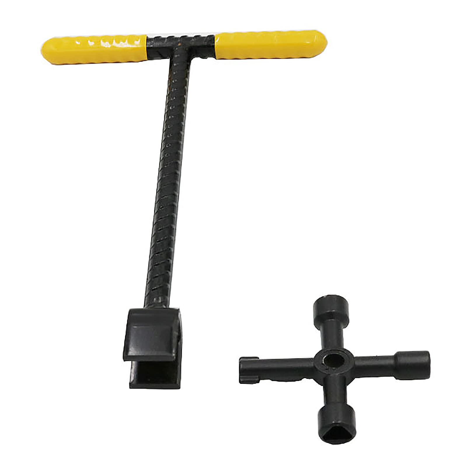 Buy NeeyBing Water Meter Key 12 inch Enforced Steel T-Handle with 4-Way ...