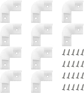 BLLNDX Set of 10 Aluminium Slotted Corner Kit with Screws 90 Degree V ...