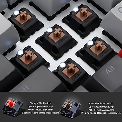 Snapklik.com : NACODEX F11 Retro Mechanical Keyboard 104 Keys Anti ...