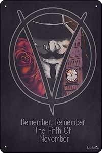 Amazon.com : Remember, Remember Poster Metal Tin Sign Plaque Man Cave ...