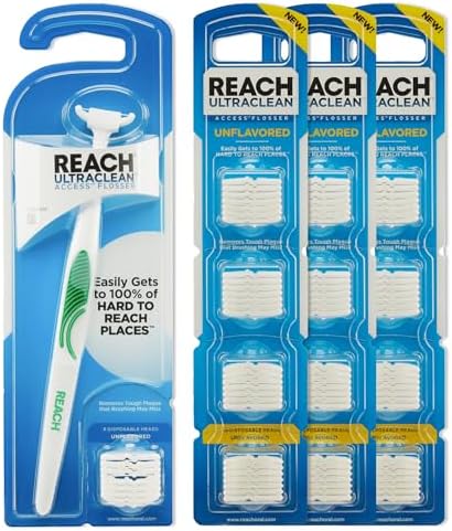 Amazon.com: Reach Ultraclean Access Flosser Bundle, Unflavored, Plaque ...