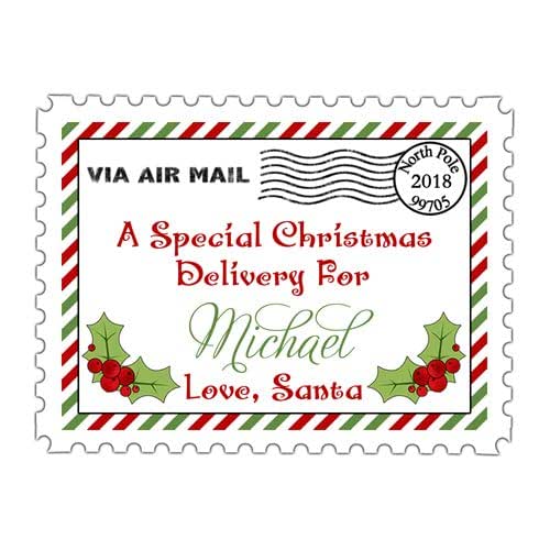 Amazon.com: Personalized Customized Holiday Christmas Gift Stickers ...
