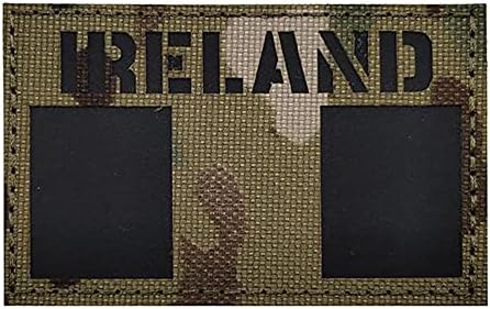 Ireland Flag Reflective Patch DIY Tactical Military Morale IR Infrared ...