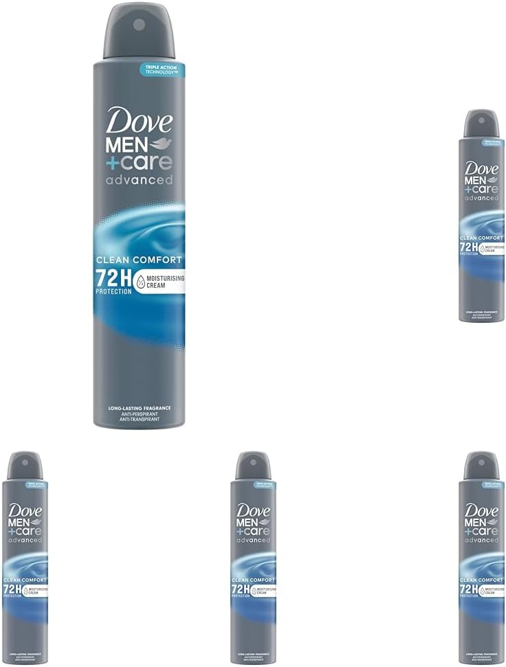 DOVE MEN + CARE Advanced Clean Comfort Antiperspirant Deodorant Aerosol ...
