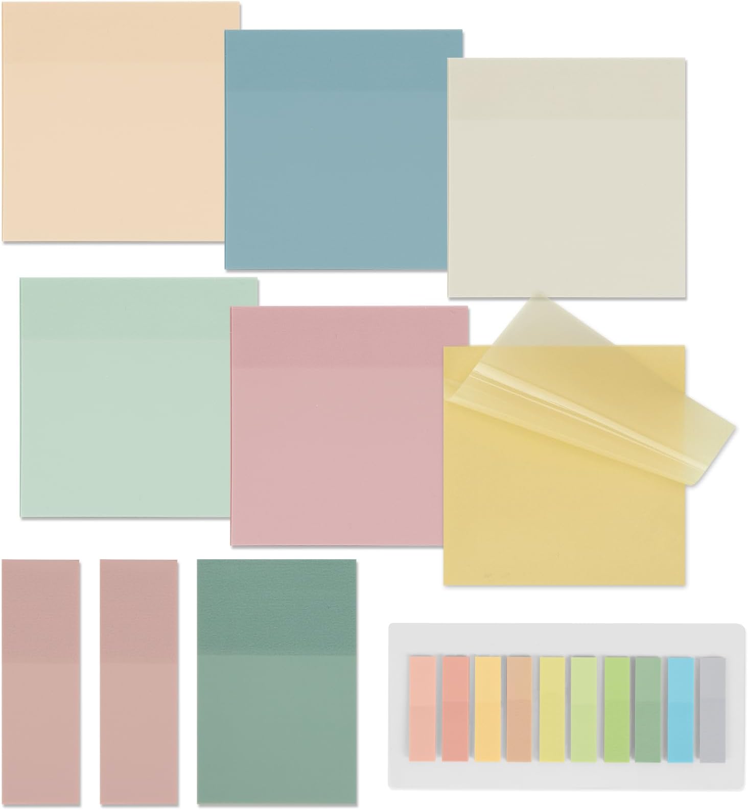 Amazon.com : Years Calm Divider Sticky Notes 90 Ruled Notes with 6 ...