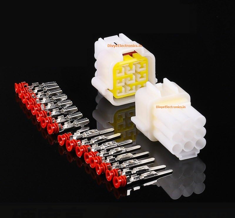 Divye 9 Pin Waterproof Electrical Wire Connector Male and Female ...