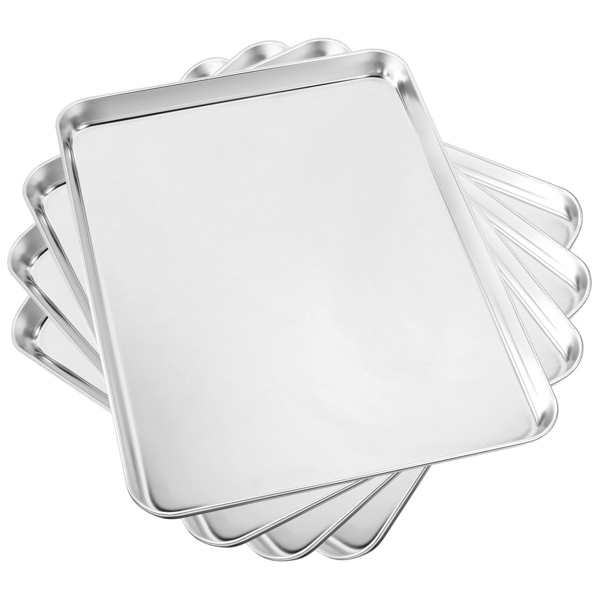 Amazon.com: Baking Sheet Set of 4, Yododo Cookie Sheets Metal Stainless ...