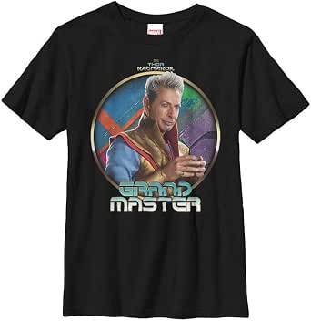 Amazon.com: Marvel Boy's Thor: Ragnarok Grandmaster Circle T-Shirt ...