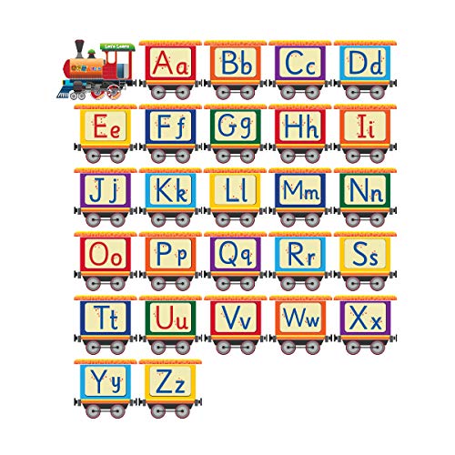 Sona Edons Kids Early Learning Cut -Outs for Classroom-ABC Train Cut ...