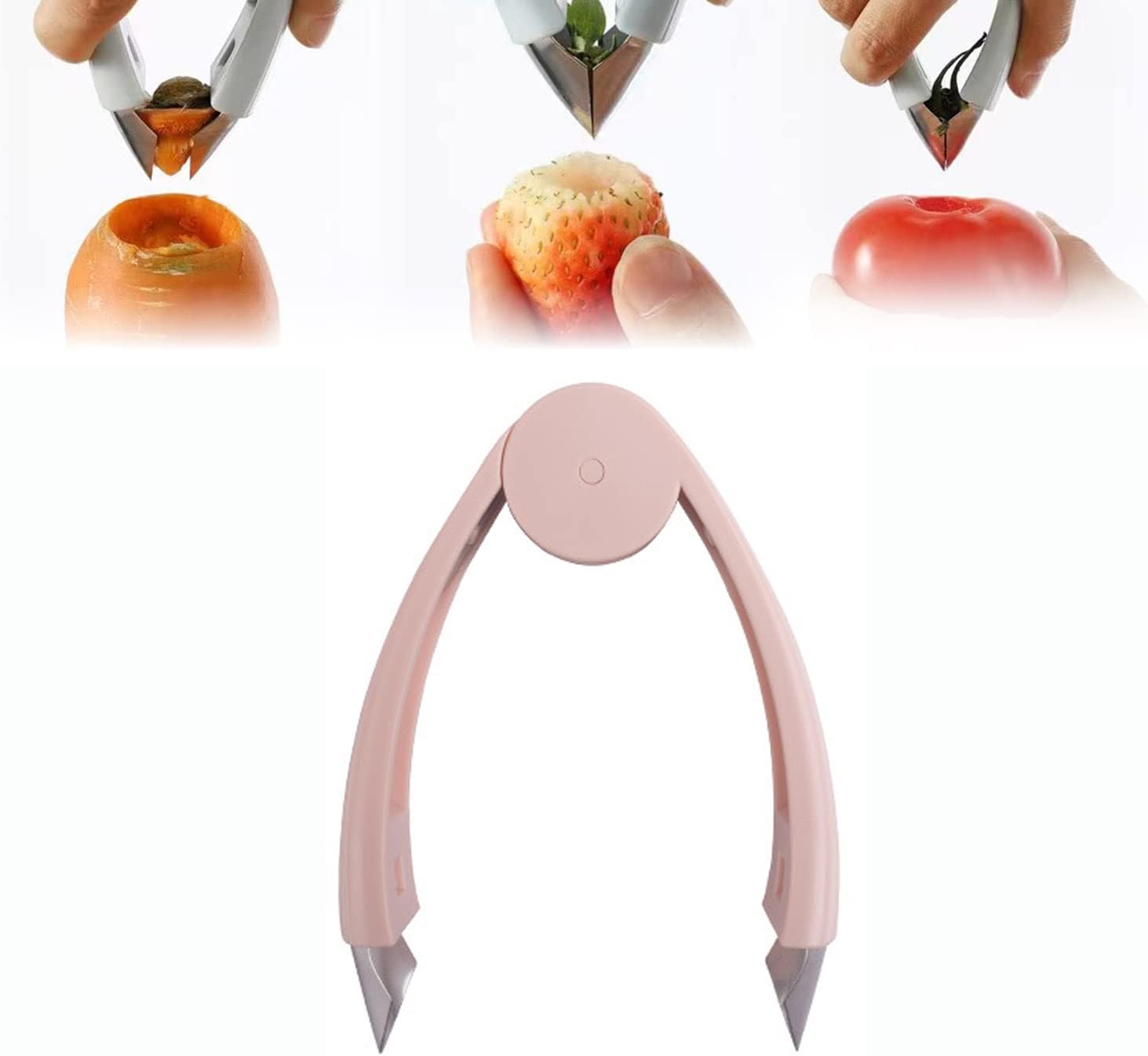 Amazon.com: Strawberry Huller Stem Remover, Portable Stainless Steel ...