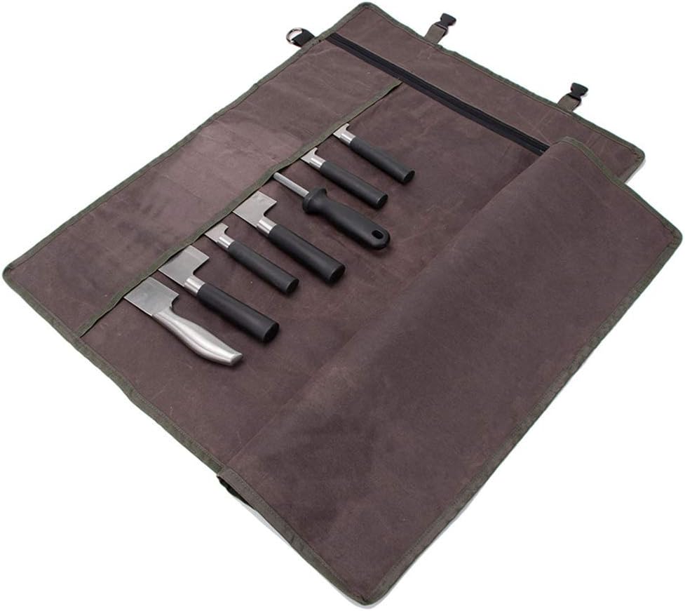Amazon.com: Pocket Knife Roll Bag,Waxed Canvas Small Knife Roll Up ...