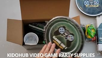 Amazon.com: Green Video Game Party Supplies - 201Pcs Gamer Gaming Party Decoration For Boys ...