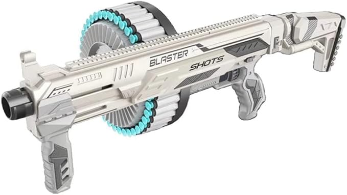 Lorcan 40 Rounds M32 Machine Gun Bull Soft Dart Blaster Rotating Drum ...