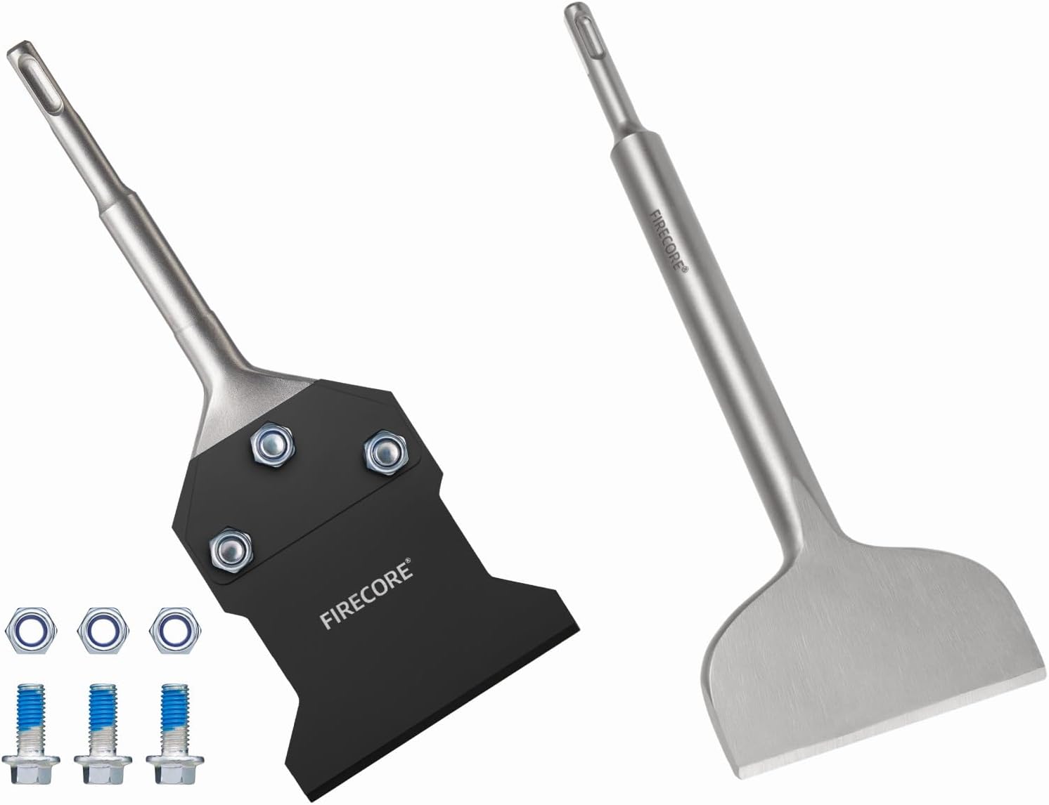 SDS Plus Floor Scraper with Spare Bolts and Nuts, 4 Inch x 10 Inch ...
