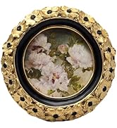 Amazon.com - SYLVIA'S SHOP 3x3 Small Vintage Round Picture Frame, Mini ...