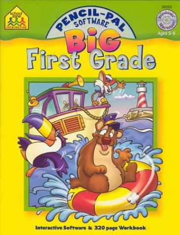 First Grade: Interactive Software & 320 Page Workbook: School Zone ...
