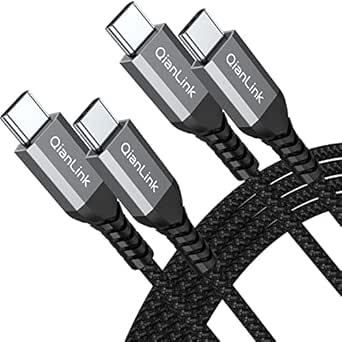 Amazon.com: Cable USB-C a USB-C de 60 W (paquete de 2 unidades de 3.3 pies), cable de carga ...