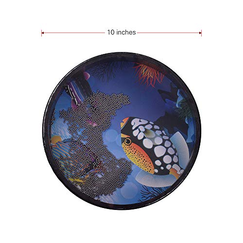 Sunydog 10-inch Solid Wooden Ocean Drum Sea Wave Drum Frame Drum Gentle ...