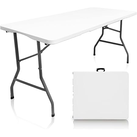Amazon.com: Flash Furniture Kathryn 5-Foot Granite White Plastic ...