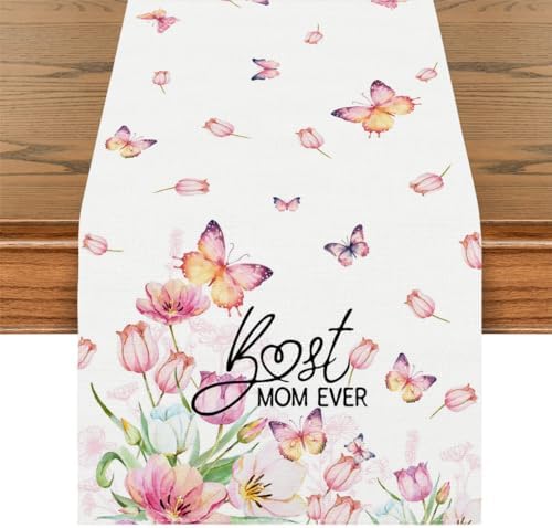 Amazon.com: Mothers Day Table Runner Mother Day Table Cover Best Mom ...