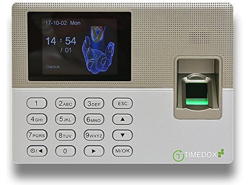 Timedox Silver Biometric Fingerprint Time Clock for Employees | 0 No ...