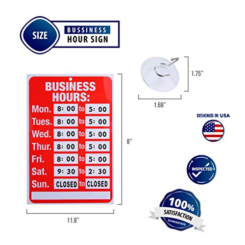 Snapklik.com : Business Hours Signs Open Closed Bundle: Office Hours ...