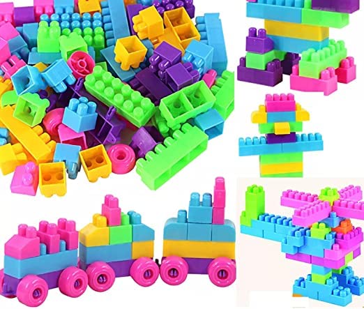 200+pcs 24 wheels Building Blocks for Kids with Wheel Age 1 Smart Train ...