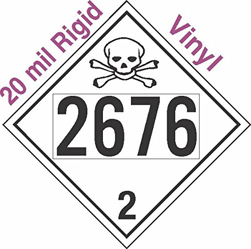 GC Labels-R332c2676, Toxic Gas Class 2.3 UN2676 20mil Rigid Vinyl DOT ...