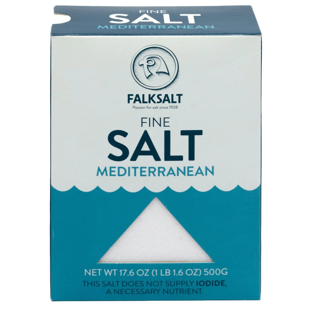 Amazon.com : FALKSALT | 1.1lb Mediterranean Sea Salt - Fine Grain | All ...
