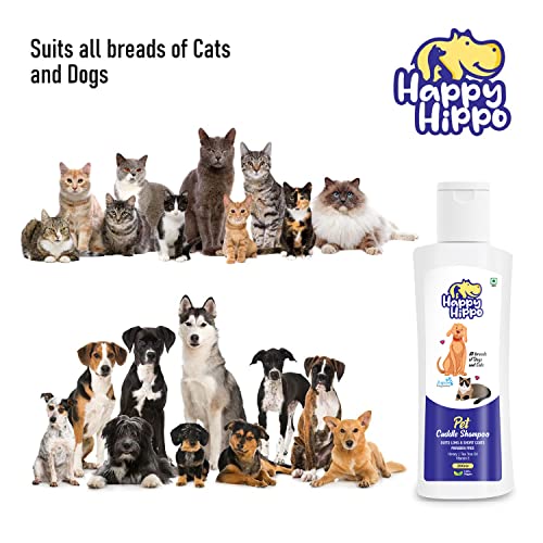 Happy Hippo 200ml Aqua Fragrance Pet Shampoo for All Breeds of Dogs ...
