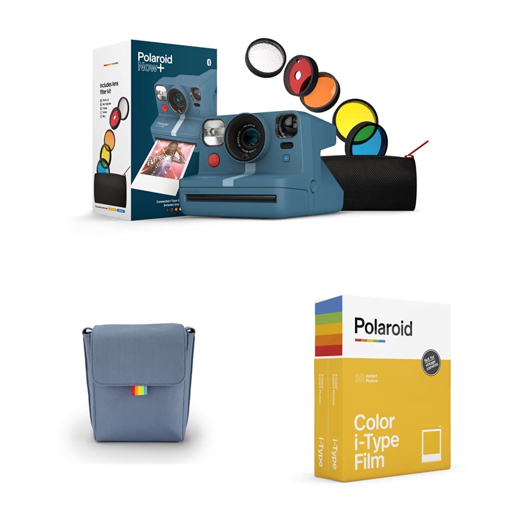 Polaroid Now+ Blue Gray (9063) - Bluetooth Connected I-Type Instant ...