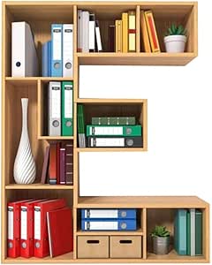 Amazon.com: Bookcase Hanging A to Z Letter Shaped Bookshelf Pendant ...
