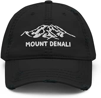Mount Denali Distressed Dad Hat McKinley Alaska USA Highest Mountain ...