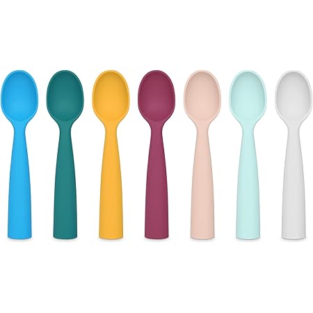 Amazon.com : Plaskidy Plastic Toddler Spoons - Set of 16 Kids Spoons ...