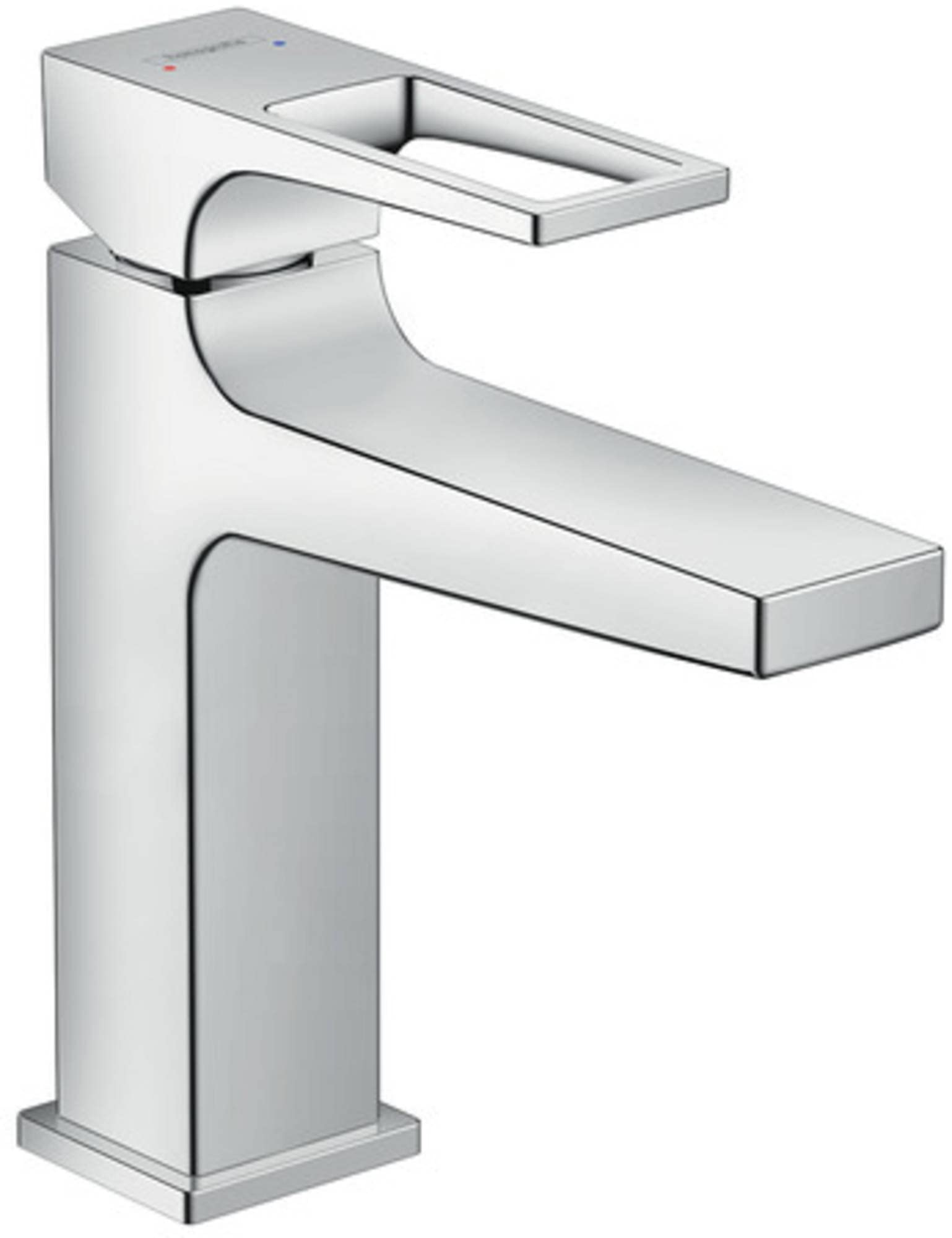 hansgrohe Metropol Basin Tap 110 with Loop Handle, Push-Open waste ...