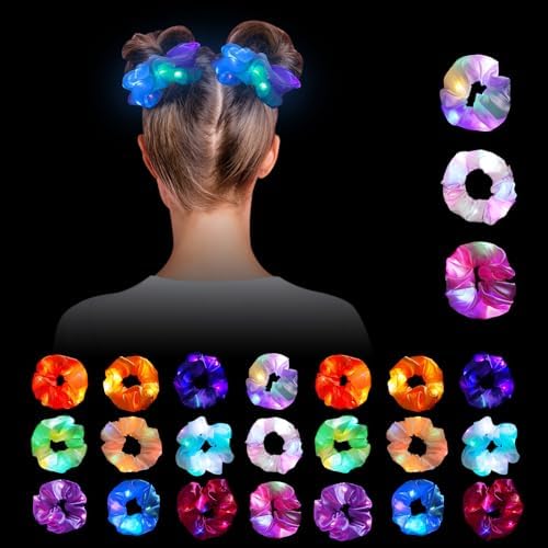 Amazon.com : 12 Pieces Horse Scrunchies Silk Satin Elastics Hair Ties ...