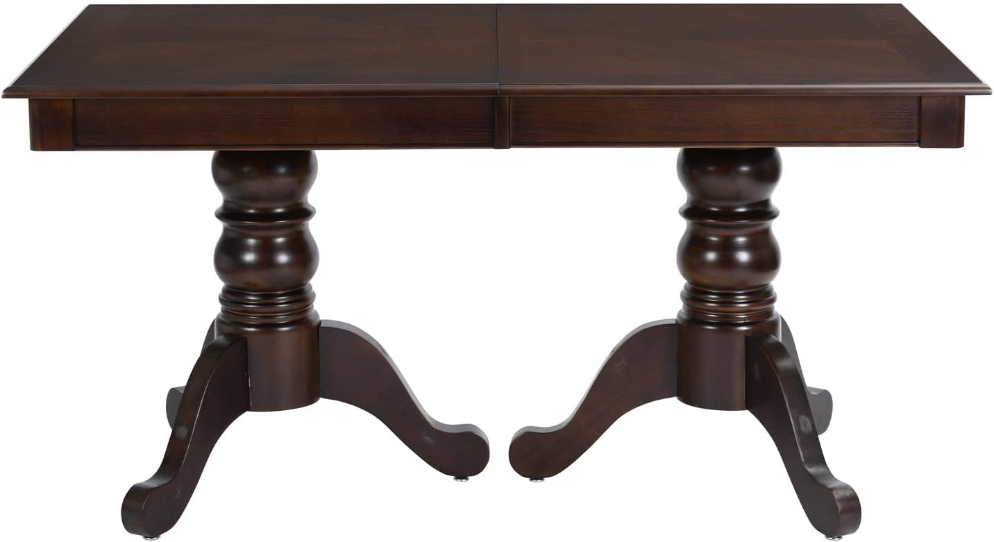 Amazon.com - FurnitureR Solid Wood Extendable Dining Table with ...