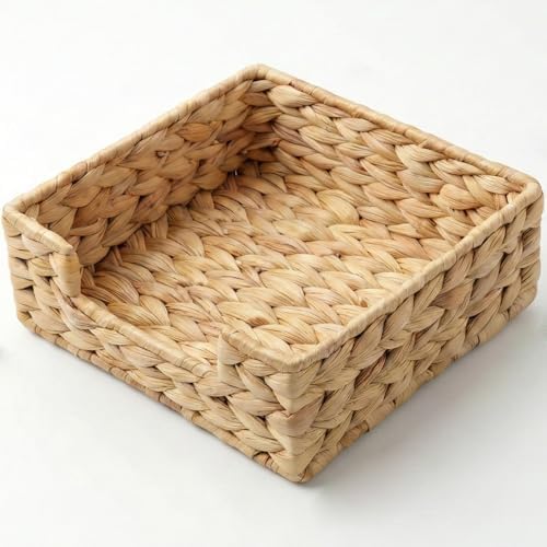 Amazon.com: Water Hyacinth Napkin Holder – Square Wicker Tissue Tray ...
