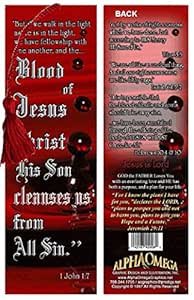 Alpha & Omega Christian Bookmark Blood of Jesus, 5 Pack : Amazon.in ...