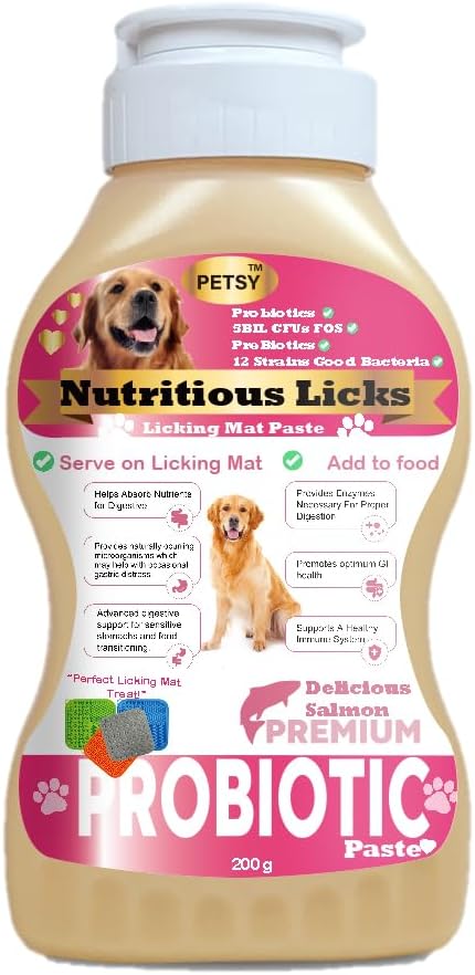 Licking Mat Paste for Dogs Cats & Puppies - 4 Flavours with Supplements & Vitamins for Natural ...