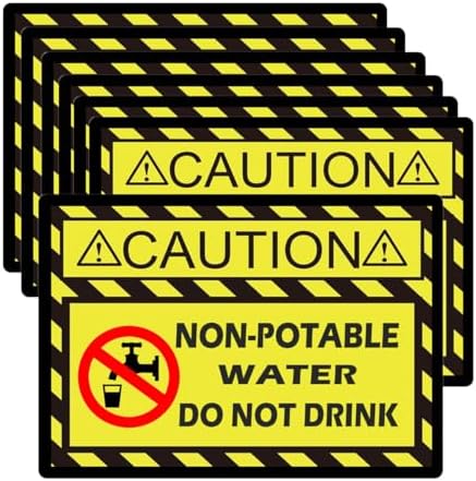 Amazon.com: Non Potable Symbol Sign Stickers Not for Drinking Water ...