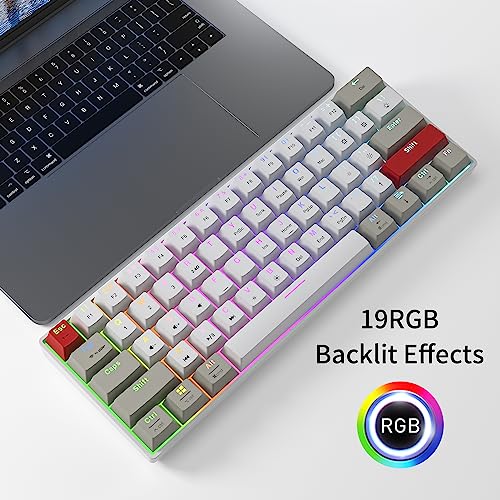 NEWMEN GM610Pro Gaming Keyboard 60 Percent Mechanical Keyboard Wireless ...