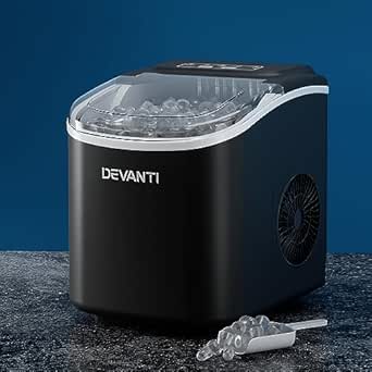 Devanti Ice Maker Machine, 1.3L 12KG Stainless Steel Portable ...