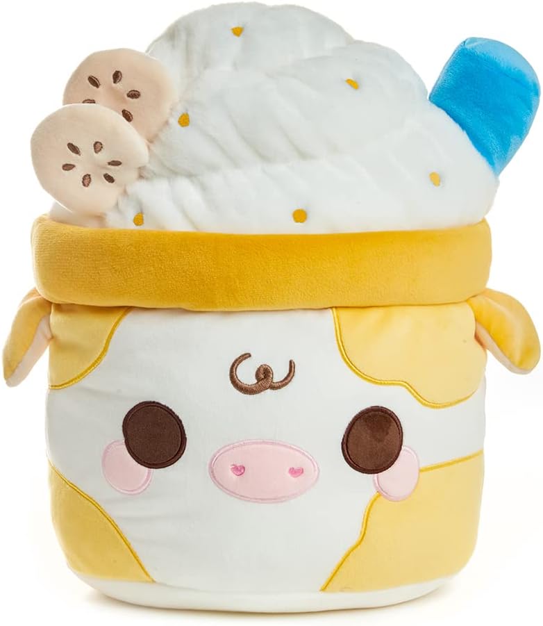 Amazon.com: Cuddle Barn PlushGoals - Banana Mooshake Cute Kawaii Cow ...